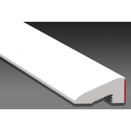 SR100-50: 1" x 1/2" Pre-Taped Vinyl Mini Sill Ramp | Vinyl Visions